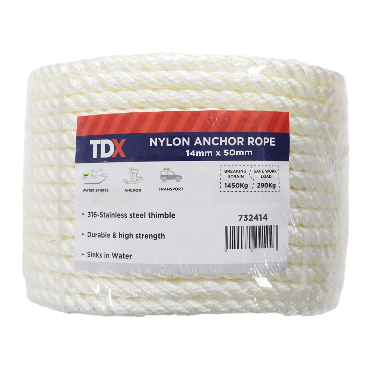 TDX Anchor Rope - 14MM x 50M - Trade Depot
