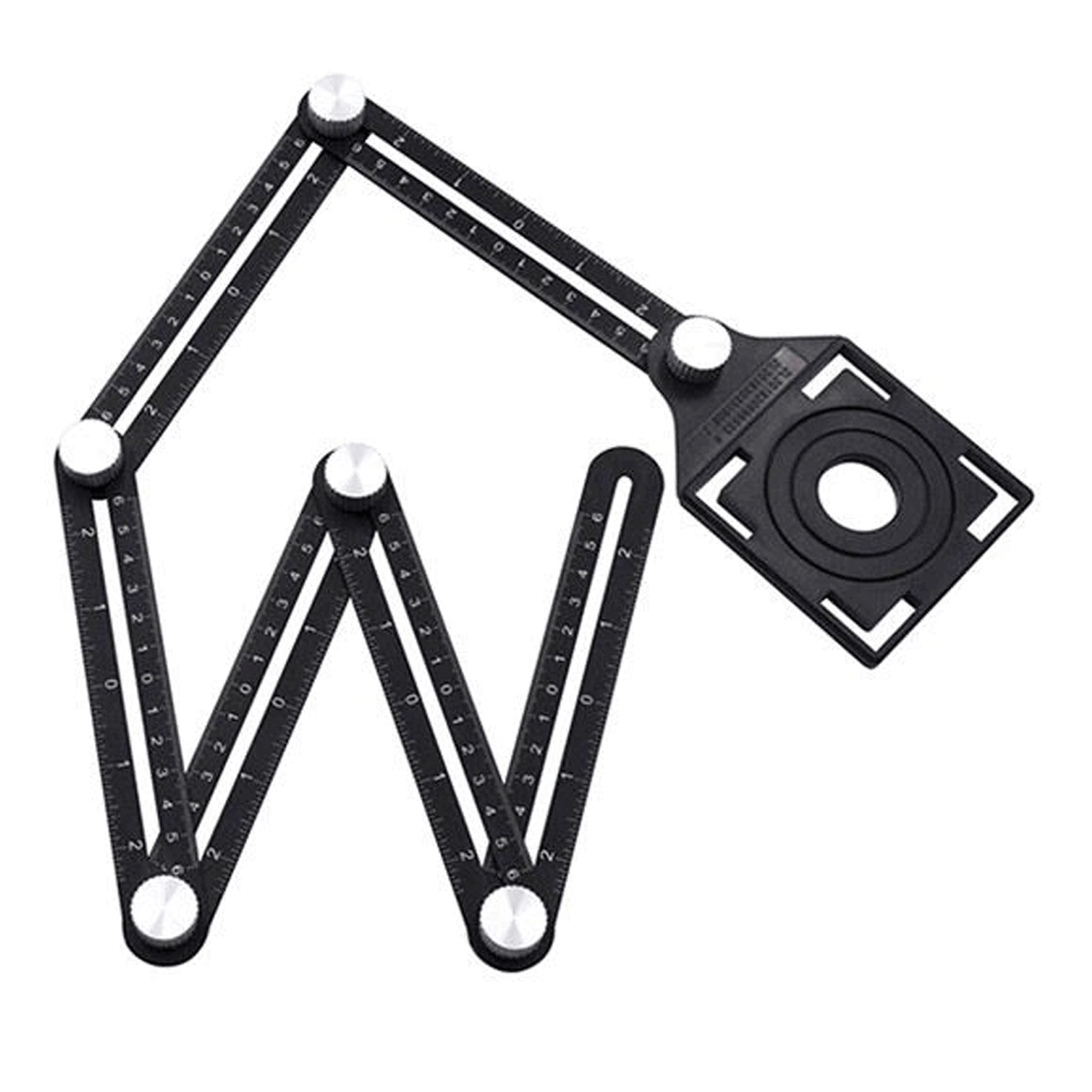 Crownman Hexagon Fold Ruler with Tile Hole Locator - Trade Depot