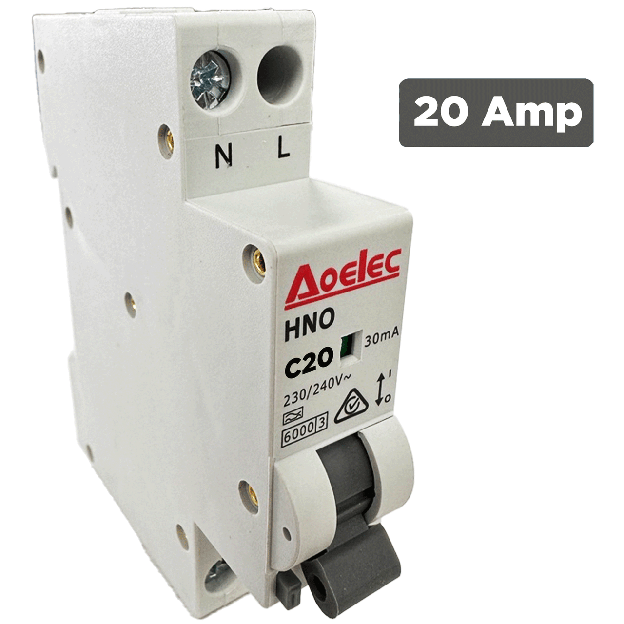 Aoelec 20A RCBO Single Phase - Trade Depot