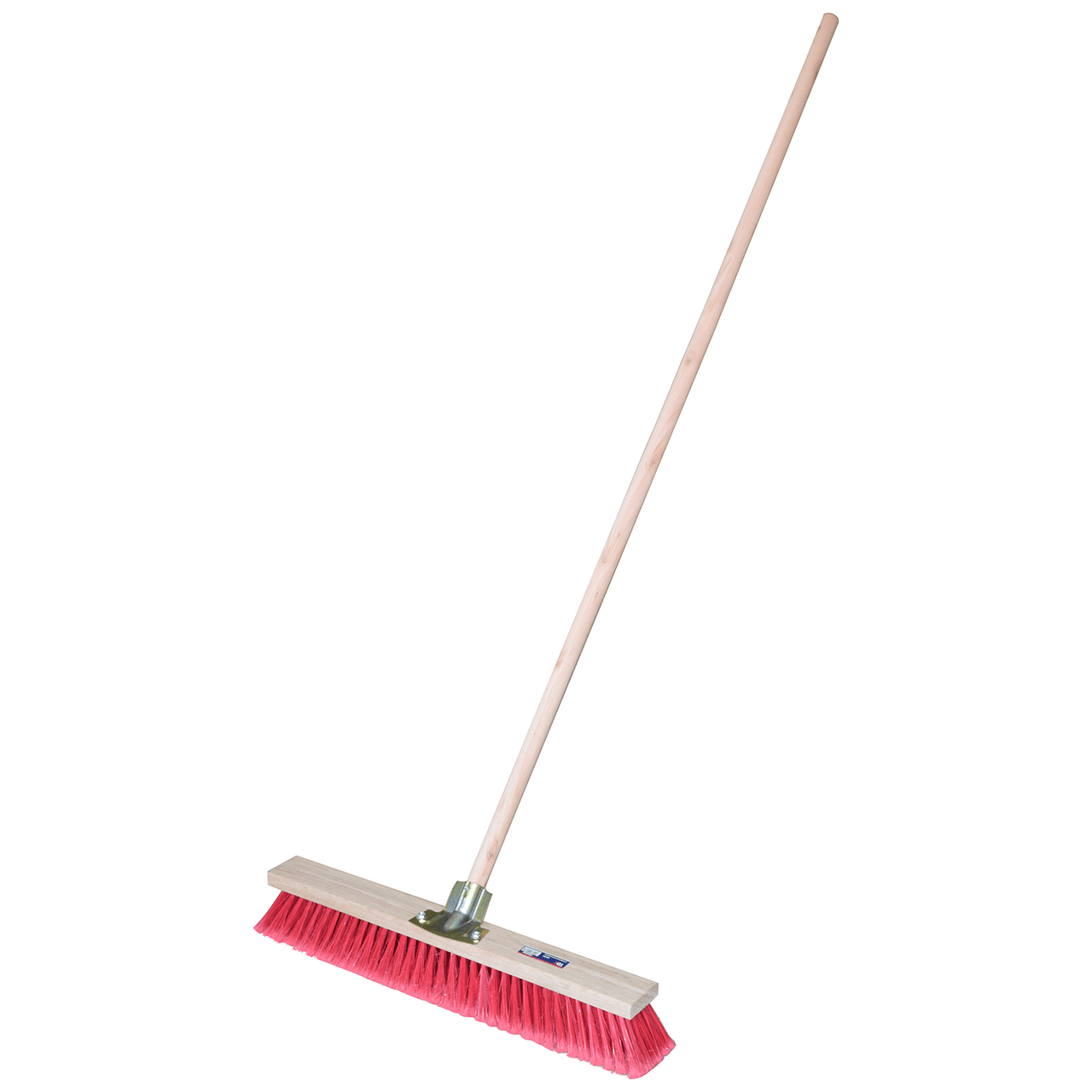 TDX PP Red Bristle Broom with Wooden Handle - 600mm - Trade Depot