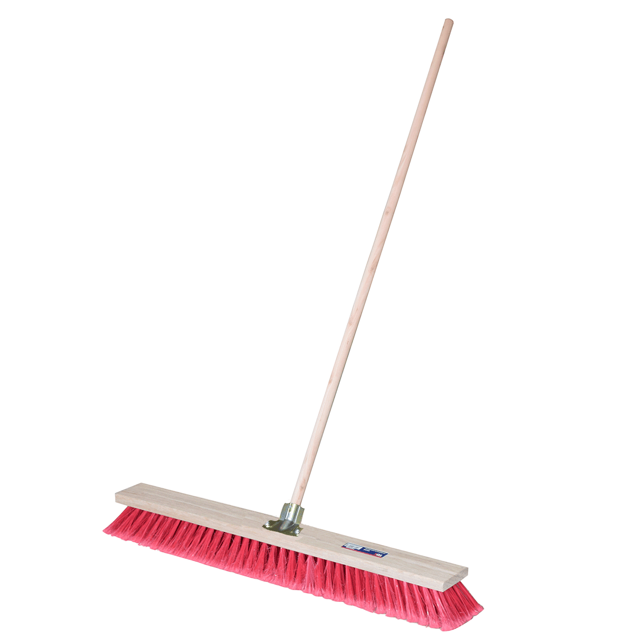 TDX PP Red Bristle Broom with Wooden Handle - 800mm - Trade Depot