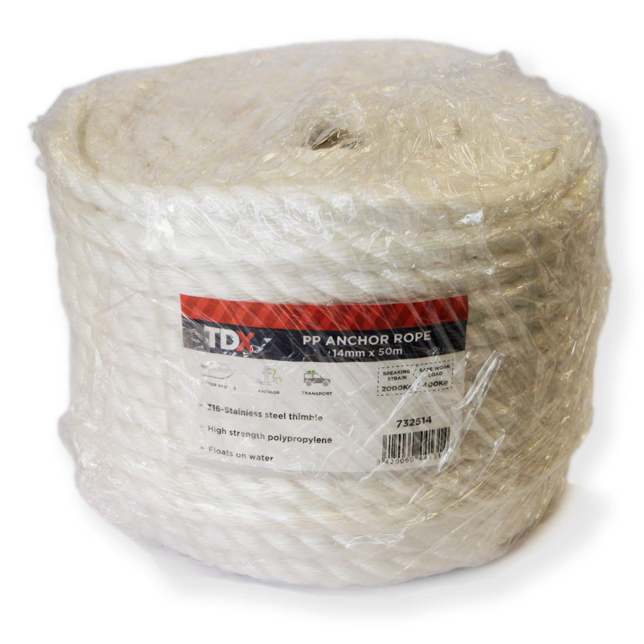 TDX PP Anchor Rope 14mm x 50m - Trade Depot