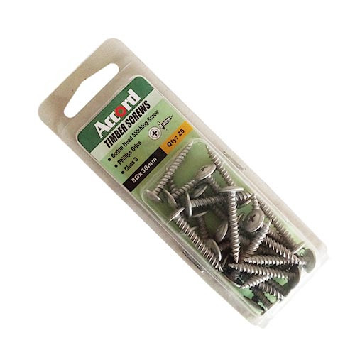 Akord Screw STITCH 30mm C3 - Pack of 25 - Trade Depot