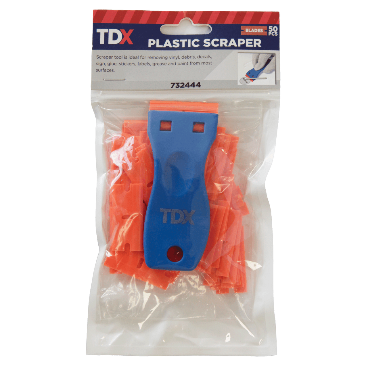 TDX Plastic Scraper with Blades 50 pcs - Trade Depot