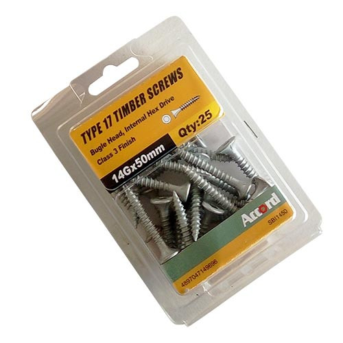 Akord Batten Screw 50mm HEX C3 - Pack of 25 - Trade Depot