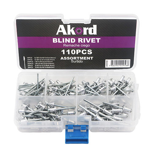 Akord Blind Rivet Assortment Kit - Pack of 110 - Trade Depot