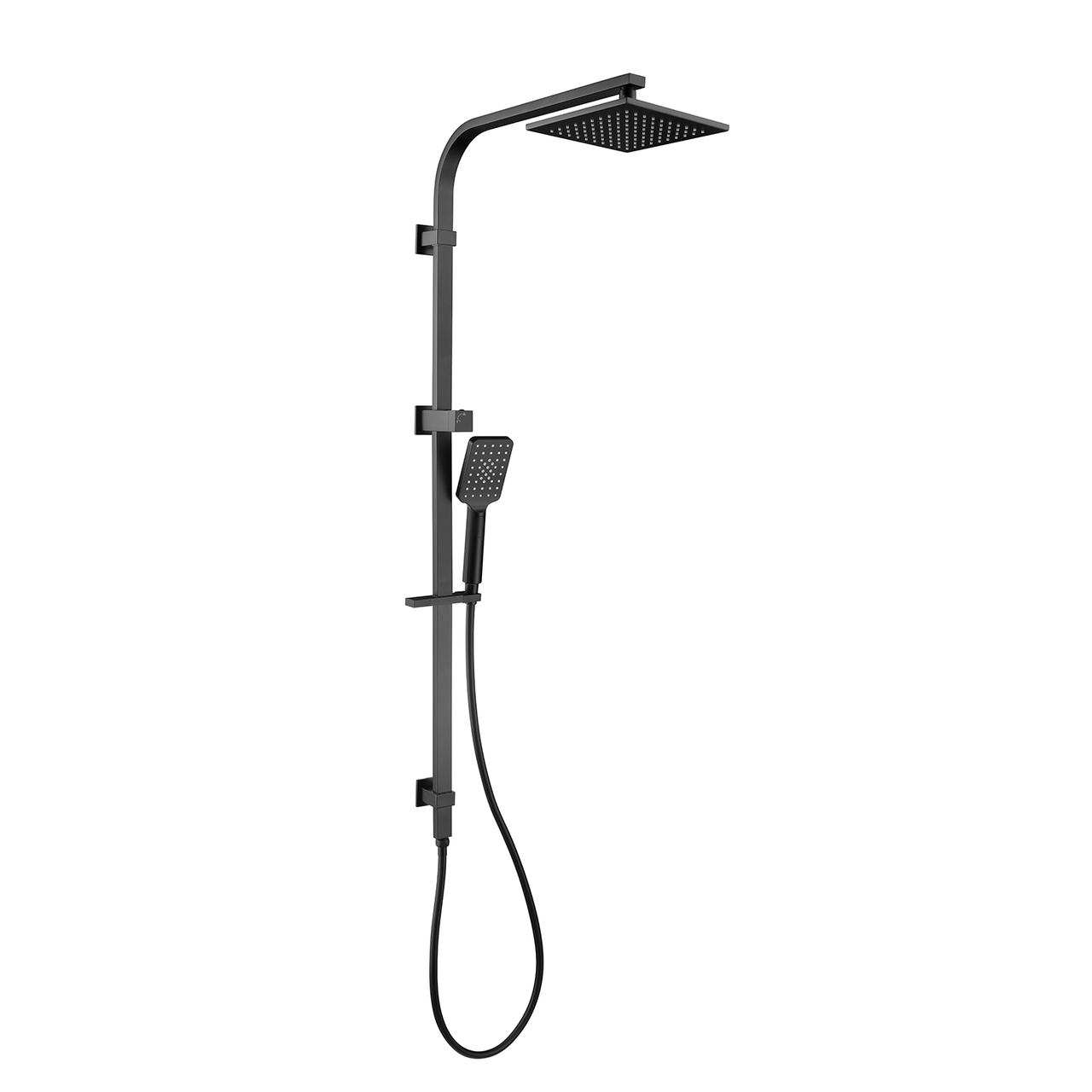 Vogue Apex Shower Tower Square Rain Head - Black - Trade Depot