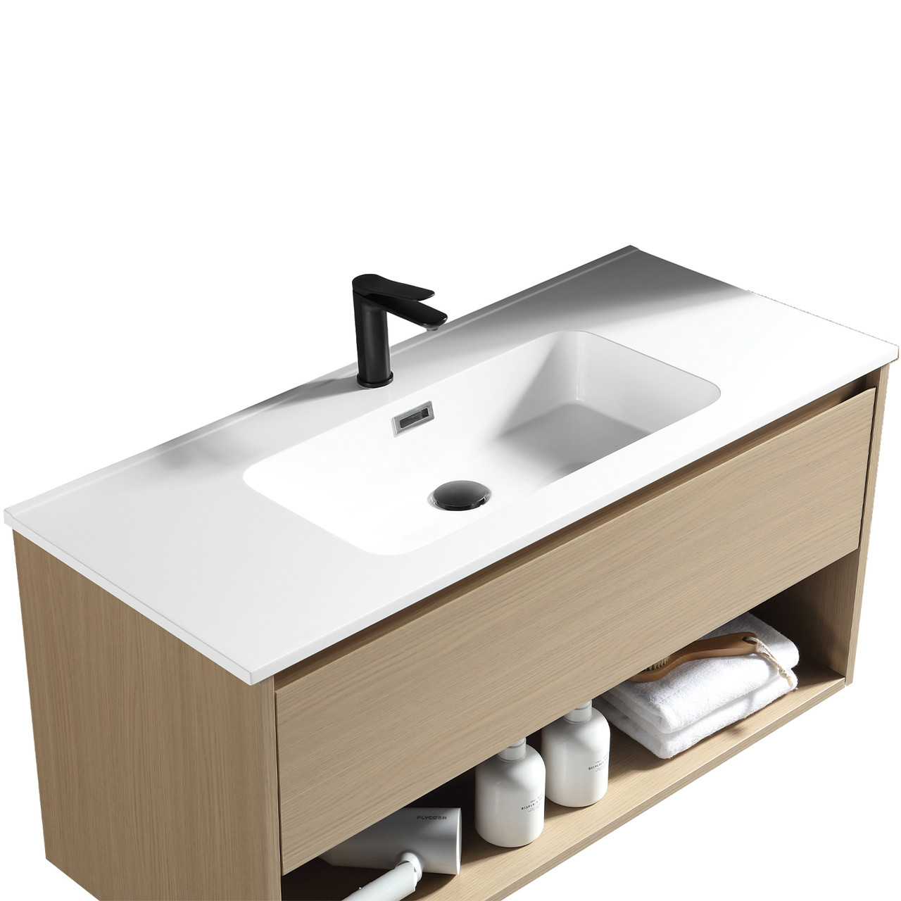 Fremont Wall Vanity with Arc Top 1200mm - Natural Oak - Trade Depot