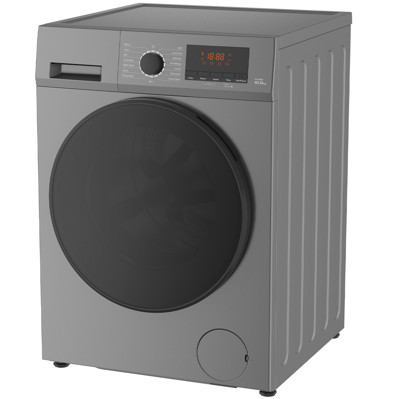 Inverter Washing Machine Front Load Grey - 10kg - Trade Depot