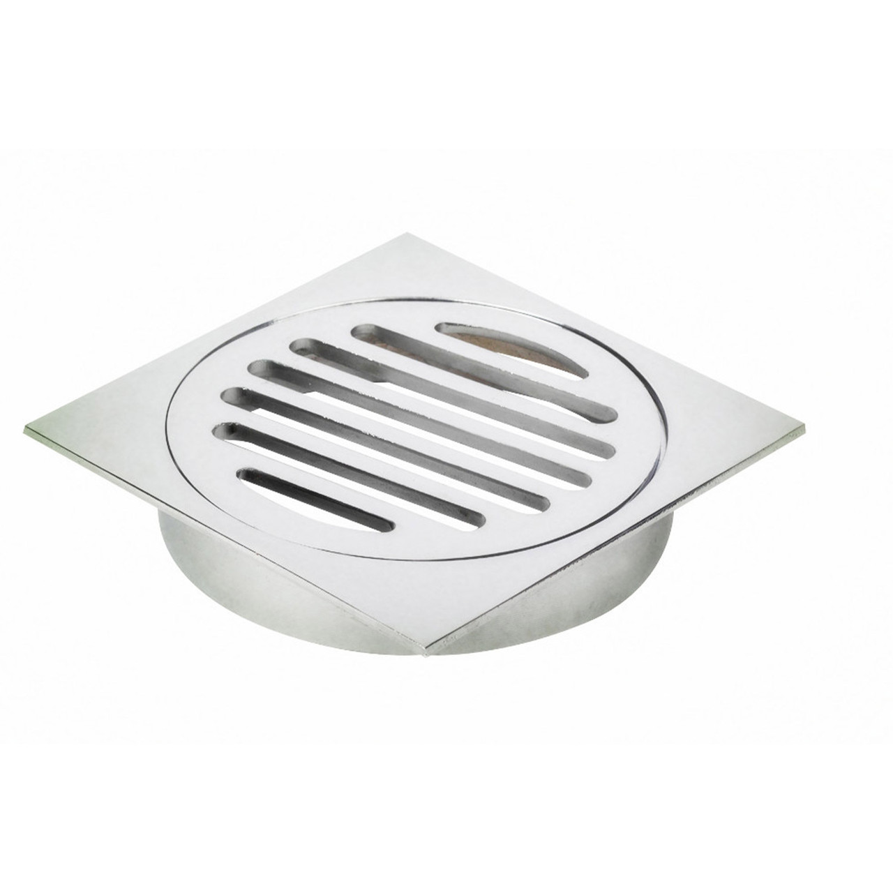 100mm Brass Floor Drain Outlet - Chrome - Trade Depot