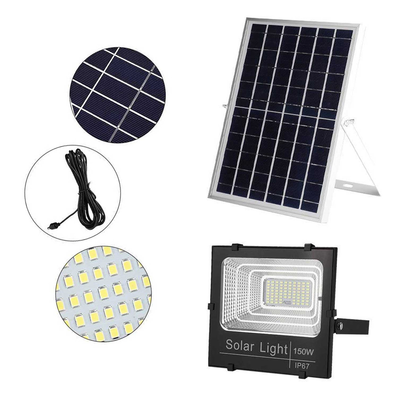 Outdoor Solar Flood Light with Remote Control Sensor - Trade Depot