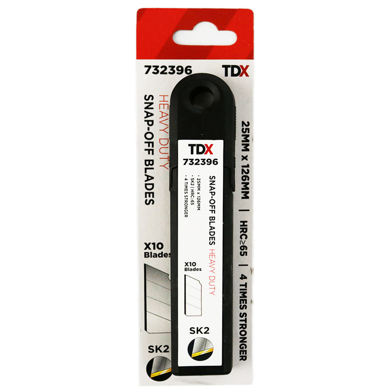 25mm x 125mm Utility Knife Blades Only - Pack of 10 - Trade Depot