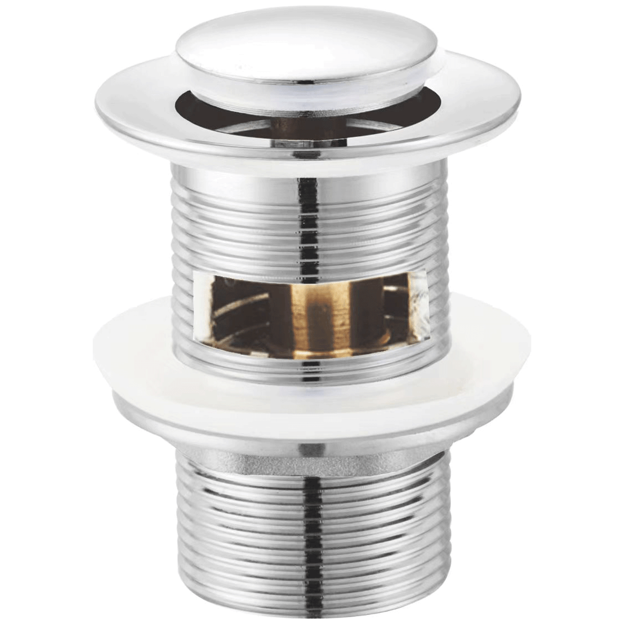 32mm Pop-up Waste With Overflow - Brushed Nickel - Trade Depot