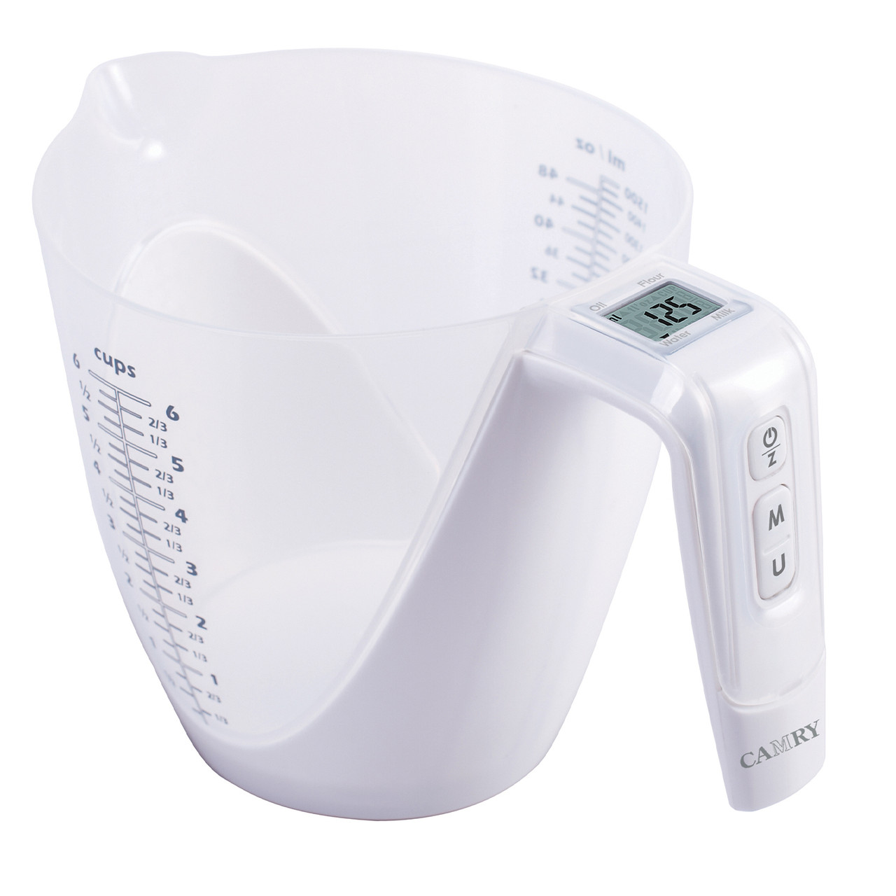 Kitchen Measuring Cup Scale with LCD White - 1.5L - Trade Depot