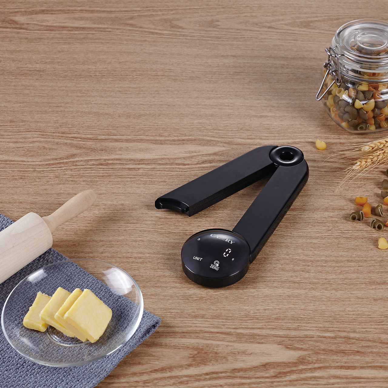 Digital Foldable Kitchen Scale Black - 5kg - Trade Depot