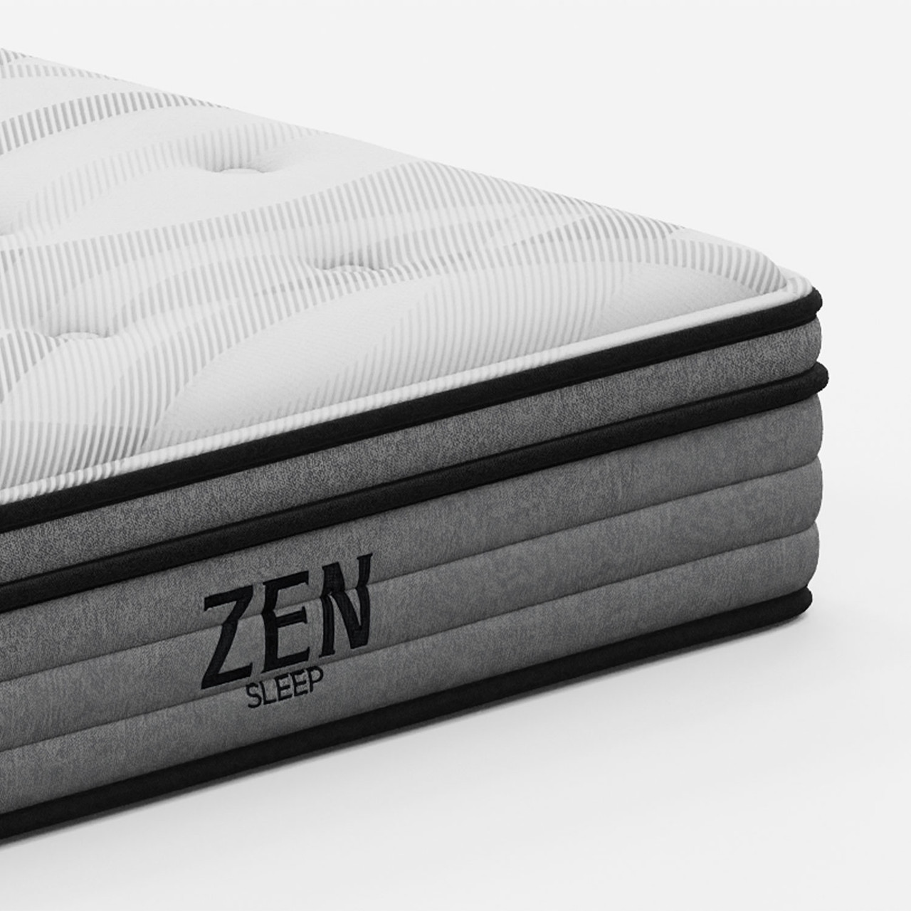 Single Medium Plush Mattress - Light Grey - Trade Depot