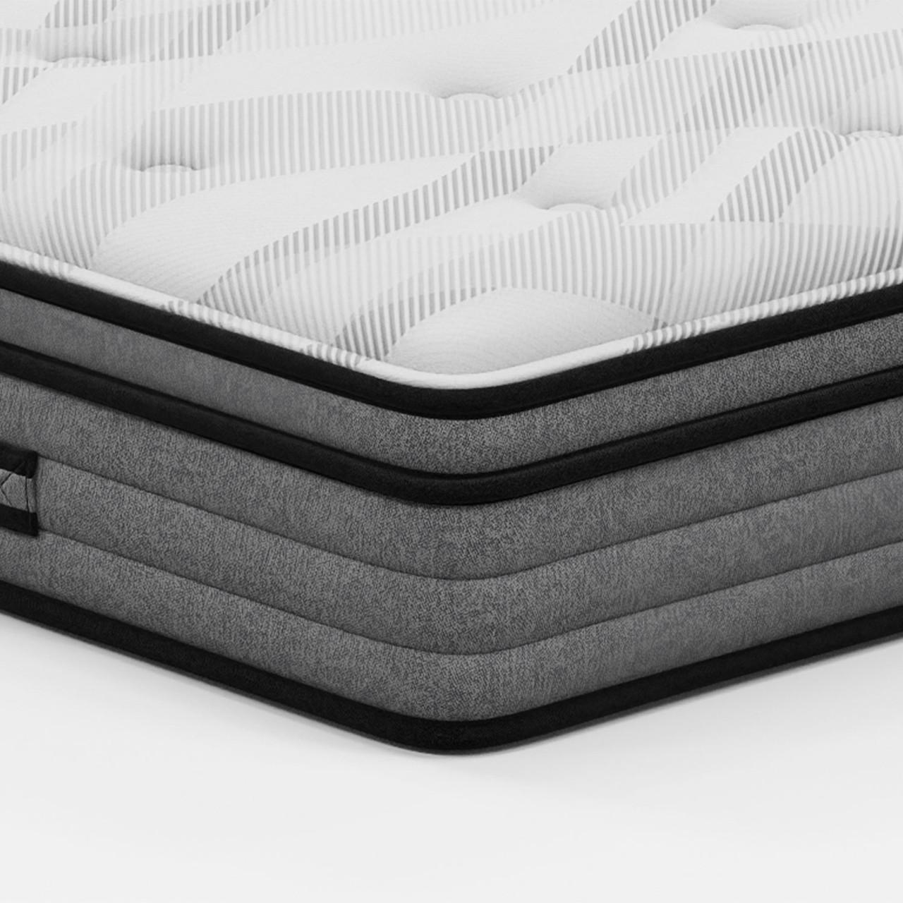 Single Medium Plush Mattress - Light Grey - Trade Depot