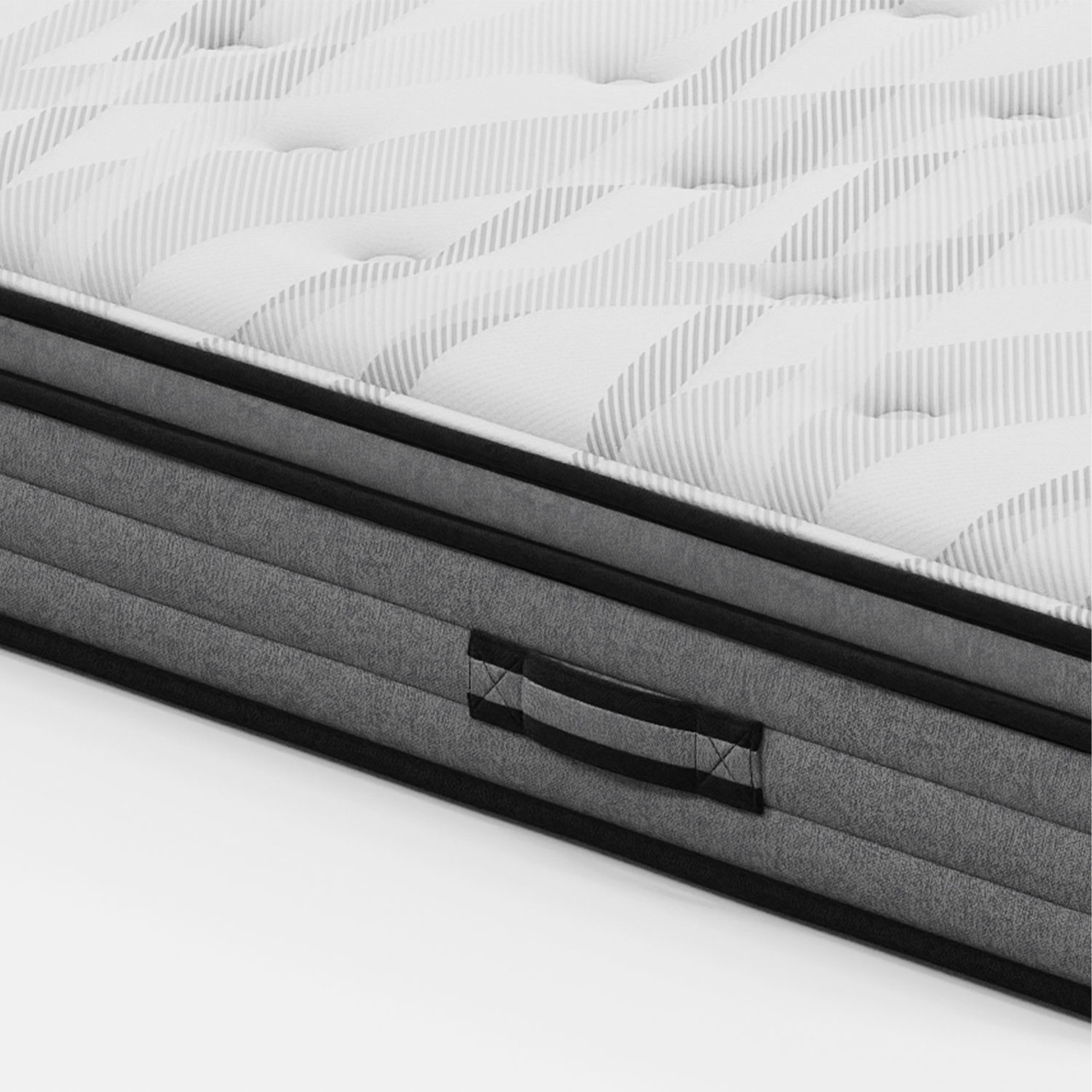 Queen Medium Plush Mattress - Light Grey - Trade Depot