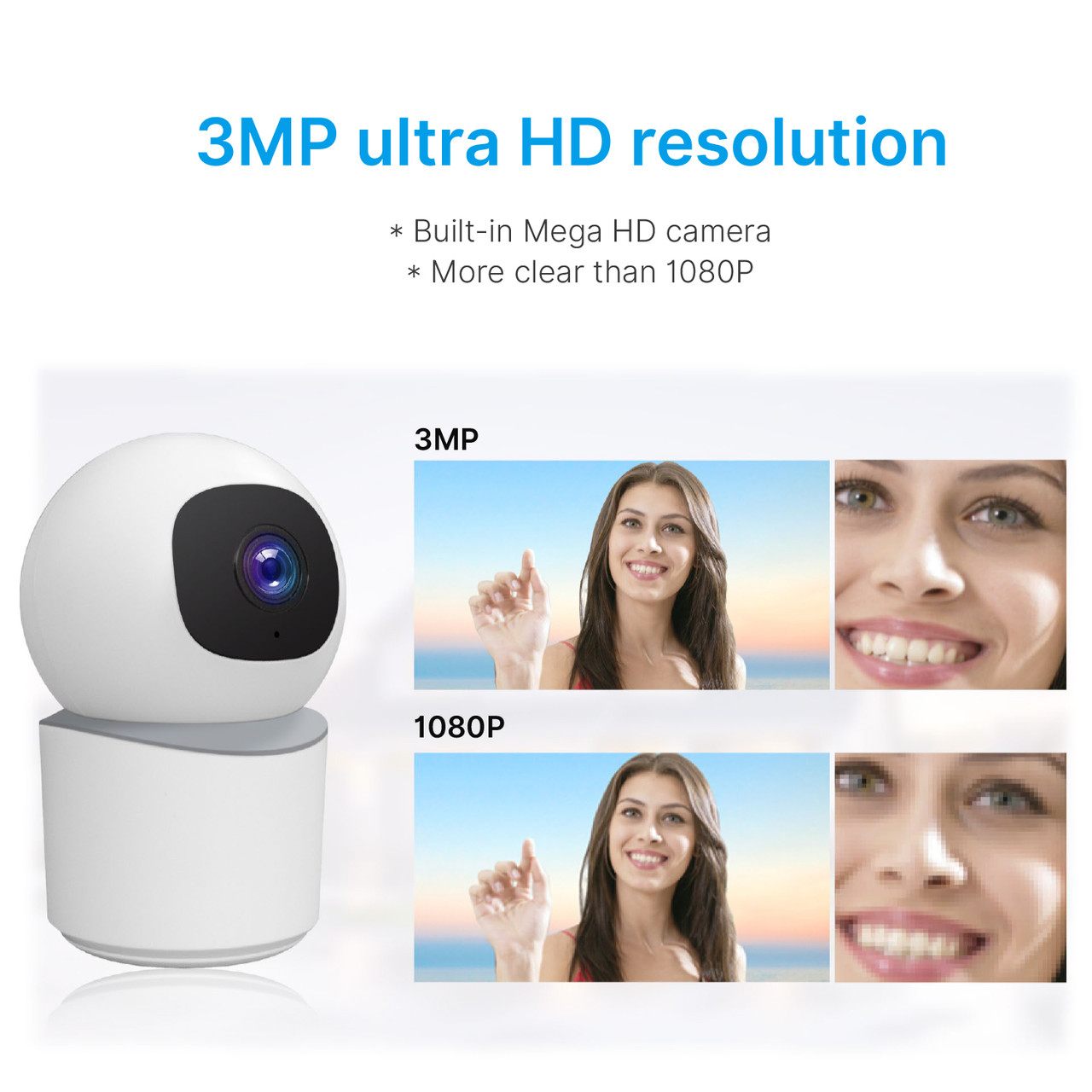 WiFi Smart Indoor PTZ Camera - 3MP - Trade Depot