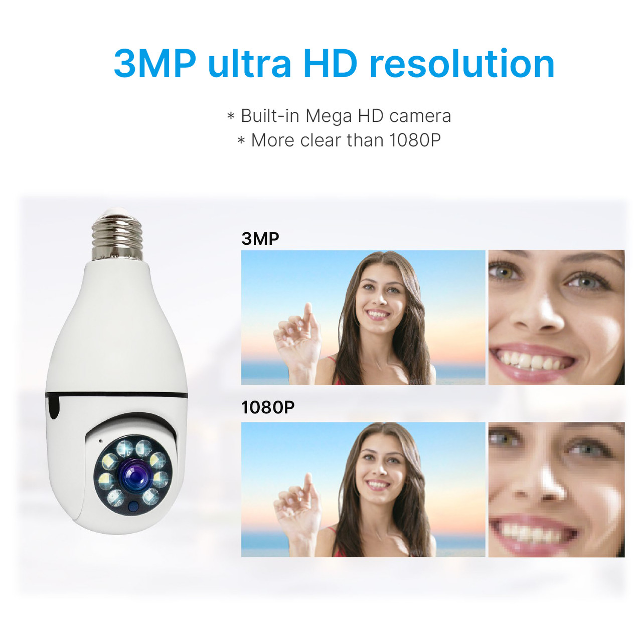 Smart Bulb Camera - 3MP - Trade Depot