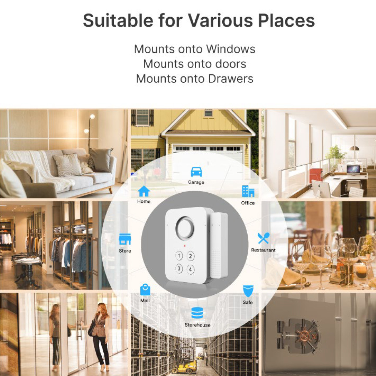 Smart Door Sensor with Keypad - Trade Depot