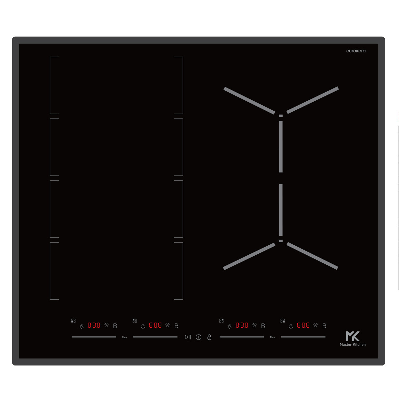 60cm Induction Cooktop with Boost and Dual Flexi Zone - Trade Depot