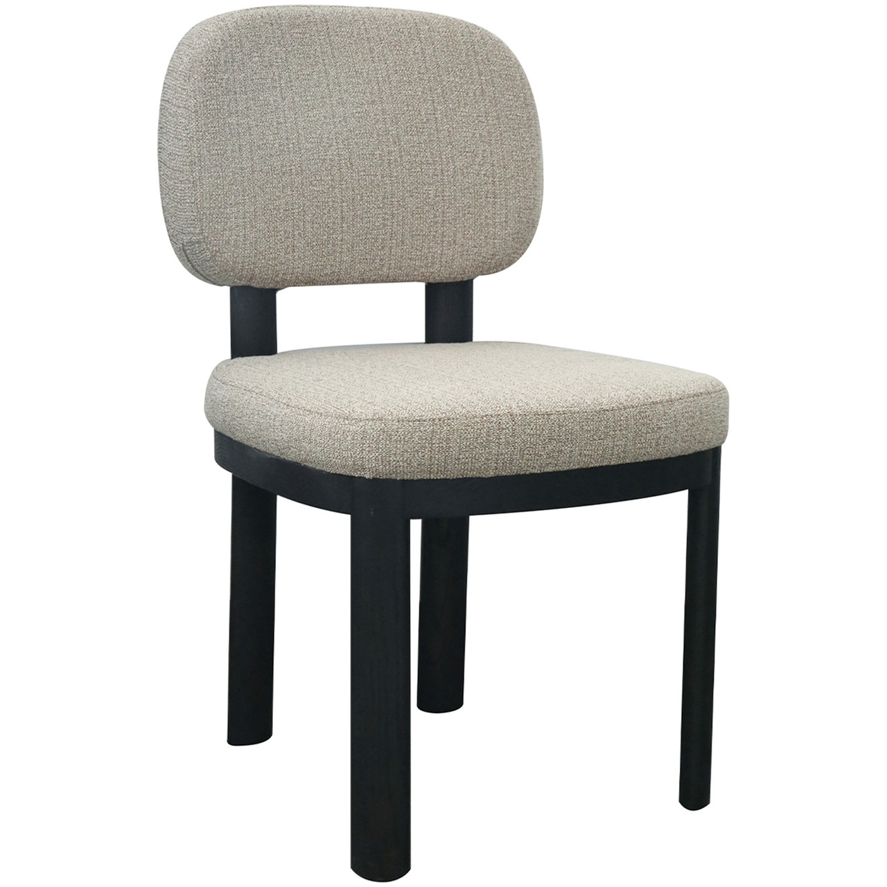 Zen Naples Dining Chair Salt and Pepper - Black Oak Legs - Trade Depot