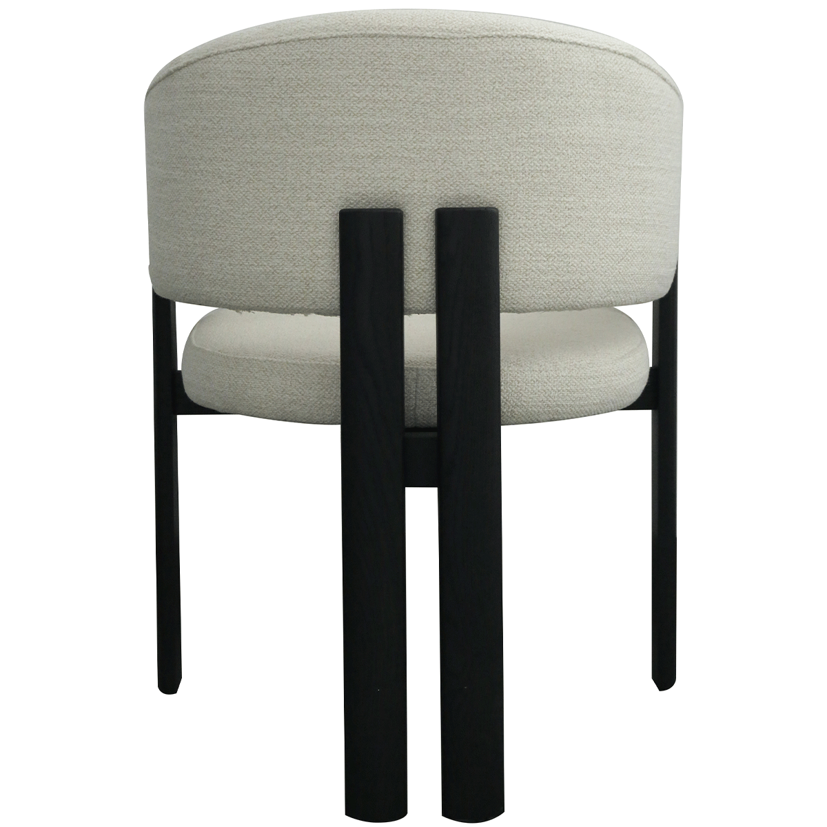 Zen Genoa Dining Chair White Sand - Black Oak Legs - Trade Depot