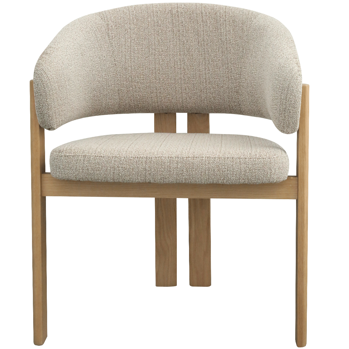 Zen Genoa Dining Chair Salt and Pepper - White Oak Legs - Trade Depot