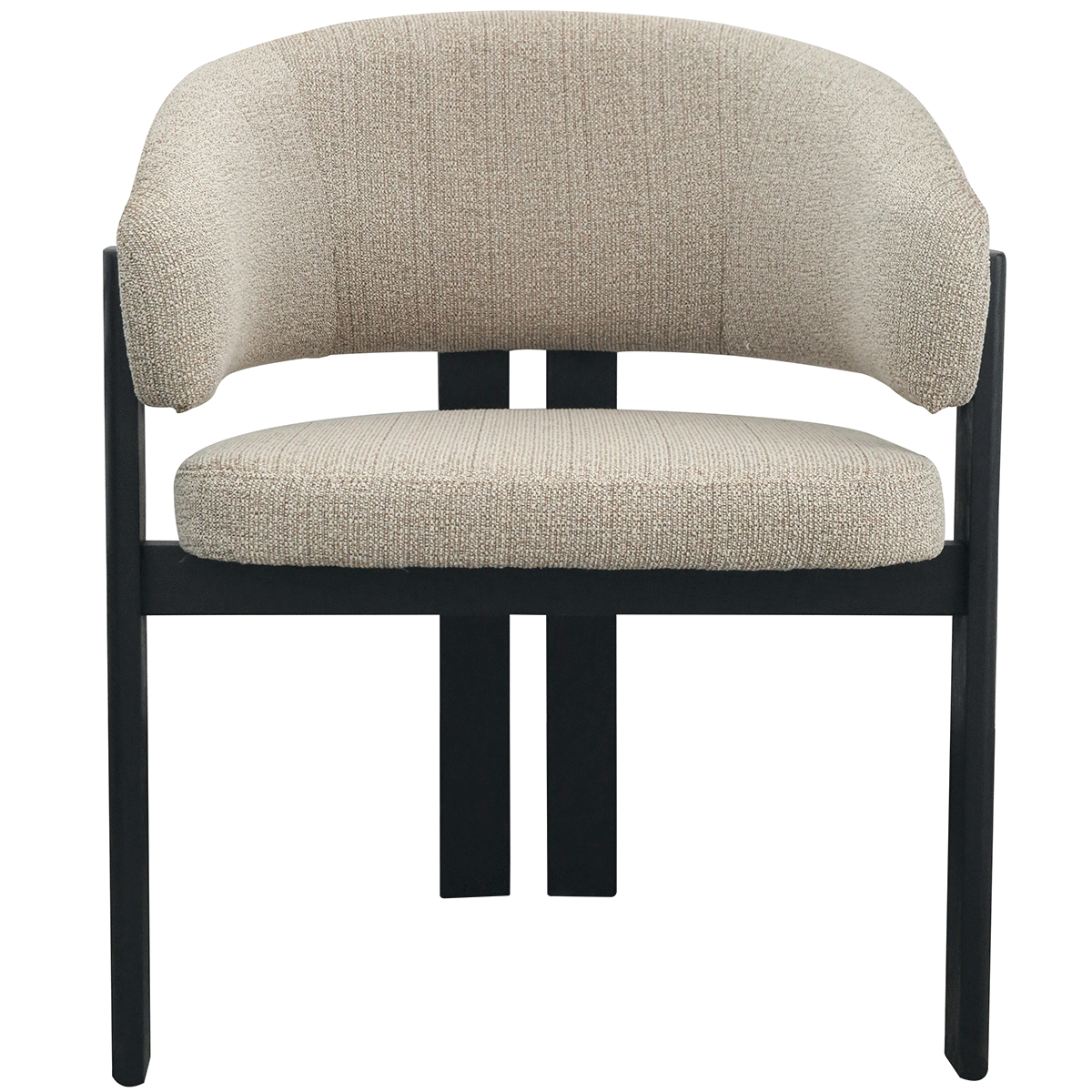 Zen Genoa Dining Chair Salt and Pepper - Black Oak Legs - Trade Depot