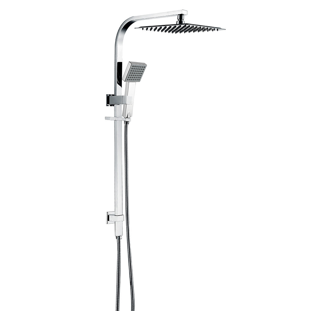 Vogue Slide Shower - Rain Head Square - Chrome - Trade Depot