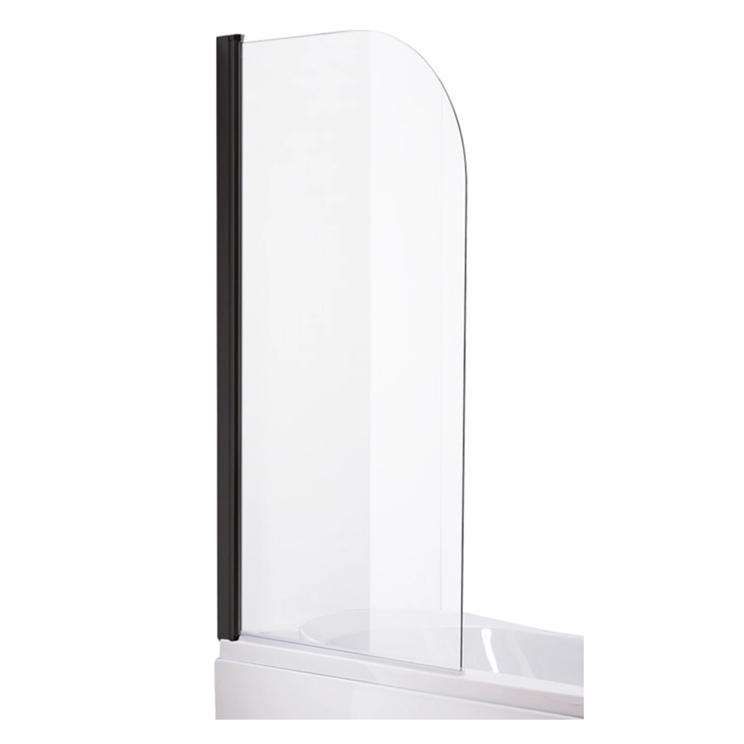 Vogue Shower Screen 850 x 1450mm Black - Trade Depot