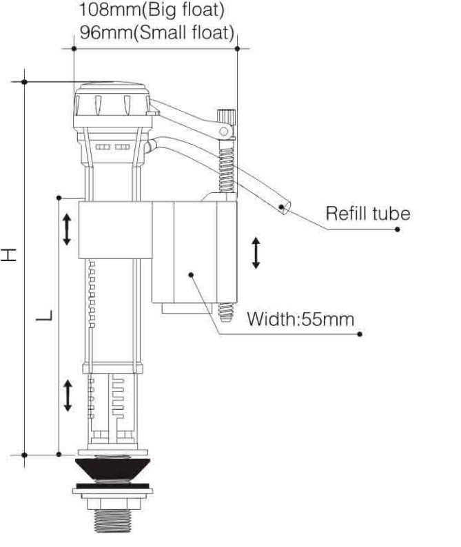 R&T Toilet Inlet Valve Bottom Entry Brass - Trade Depot