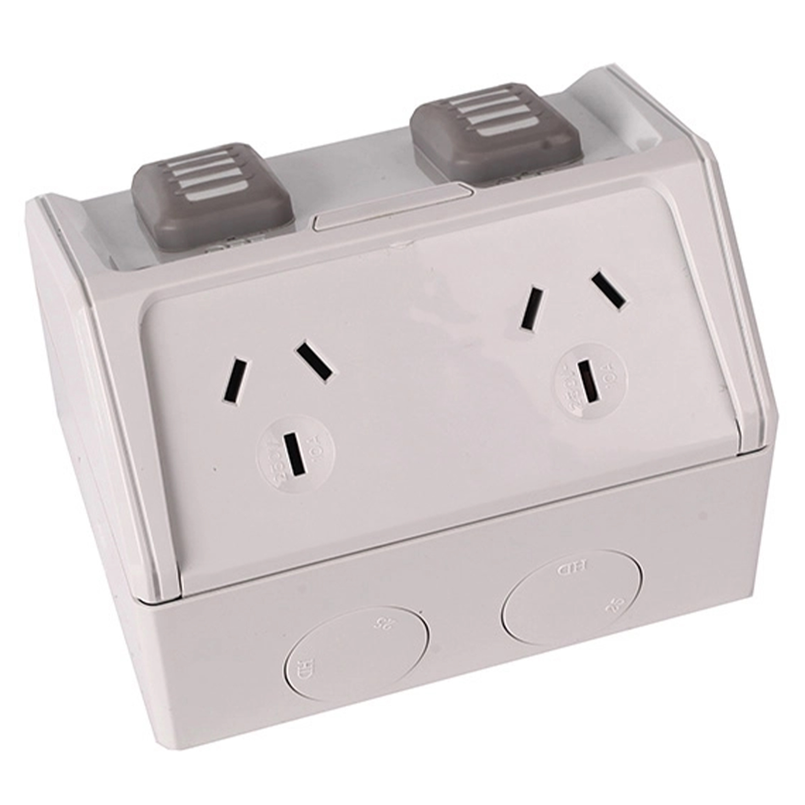 Double Outdoor Power Point 15A - Weatherproof - Trade Depot