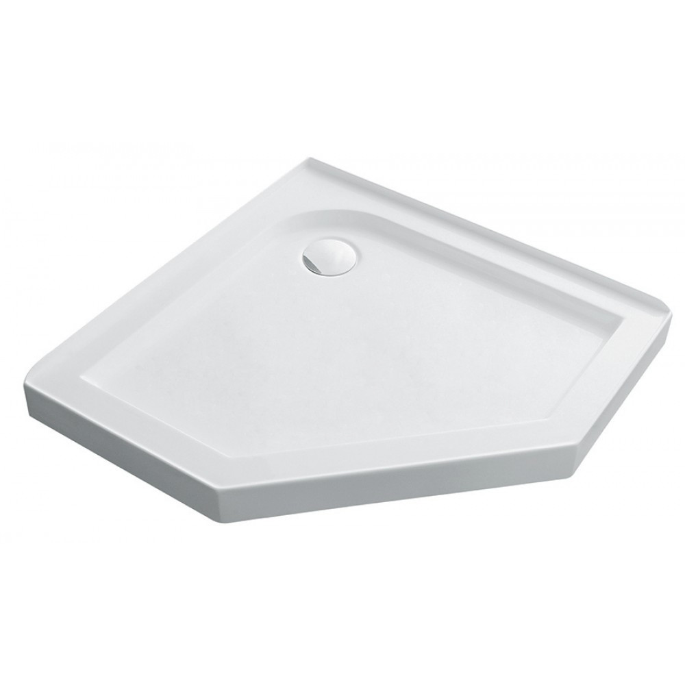 Corner Angle Shower Tray 1000mm Corner Waste 50mm Low Profile - Trade Depot