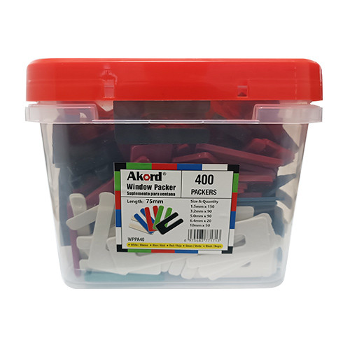 Akord Window Packer Plastic Assorted 75mm - Pack of 400 - Trade Depot
