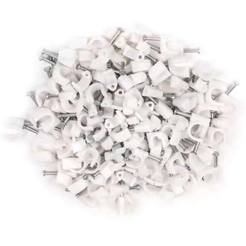 Cable Clip 12mm White - Pack of 25 - Trade Depot