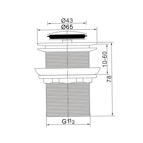 Pop-up Waste 40mm Without Overflow Chrome - Trade Depot