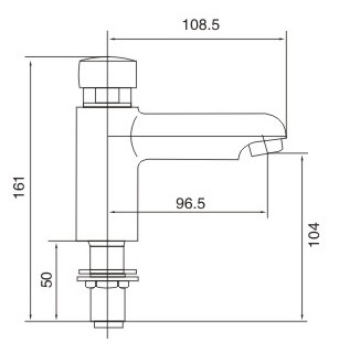 Stainless Steel Mechanical Push-Button Faucet 1 - Trade Depot