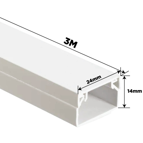 Electrical Trunking PVC - W 25mm x H 15mm | 2M - Trade Depot