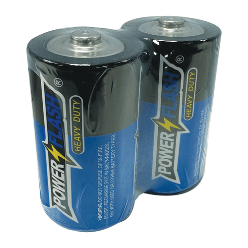 POWER FLASH Size D Battery Heavy Duty - Pack of 2 - Trade Depot