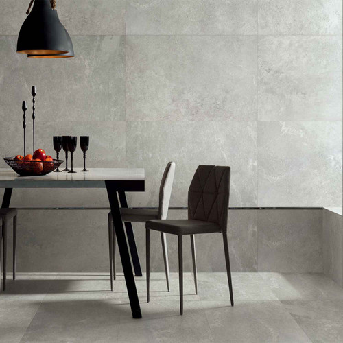 Malmstone Porcelain Tiles 600 x 600mm - Light Grey - Trade Depot