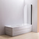 Vogue Shower Screen 850 x 1450mm Black - Trade Depot