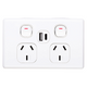 Classic Double Powerpoint with USB-A & Type-C 10A - Horizontal - Trade ...