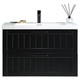 Vogue MILANI Wall Vanity with Stone Resin Omega Top Black 900mm - Trade ...