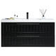Vogue MILANI Wall Vanity with Stone Resin Omega Top Black 1200mm ...