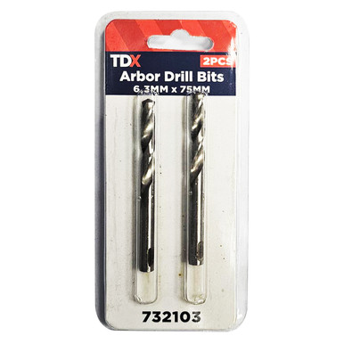 Holesaw Arbor Drill Bits 6.3 x 75mm - Pack of 2 - Trade Depot
