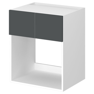Kitchen Wall Microwave Cabinet 600mm - Dark Grey - Trade Depot