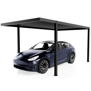 Freestanding Car Port Dark Grey - 3m x 5m - Trade Depot