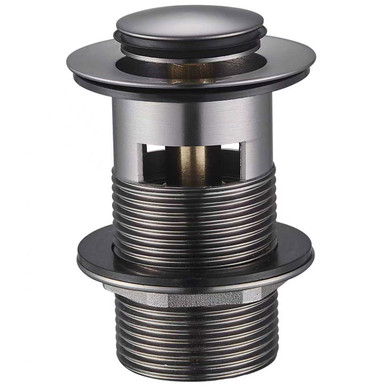 Pop-up Waste with Overflow 32mm - Brushed Gunmetal - Trade Depot